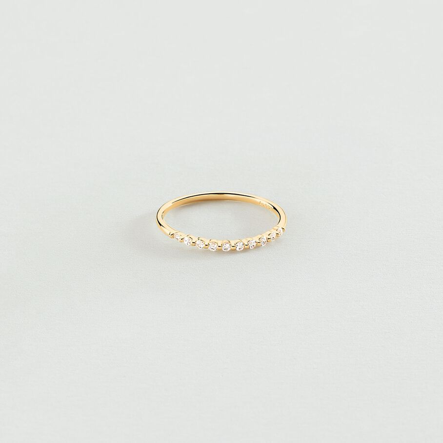 Bague fine BELOVED - Cristal / Doré 02240466-137-54 | Agatha