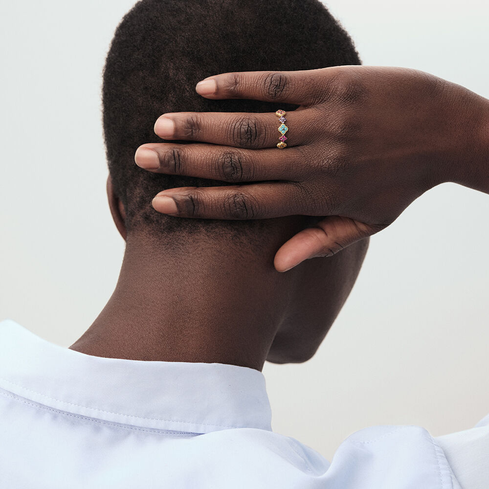 Bague fine BELOVED - Multicolore / Doré 02290045-256-50 | Agatha