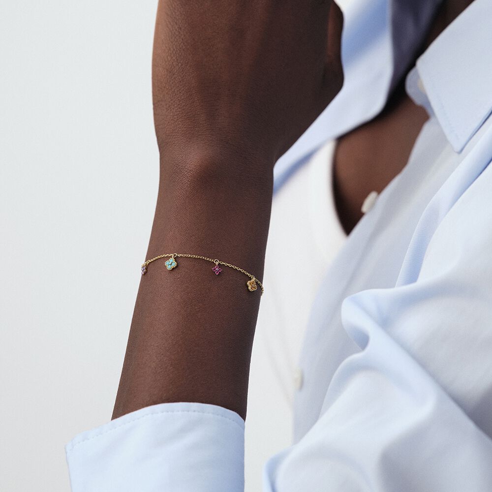 Bracelet souple BELOVED - Multicolore / Doré 02490073-256-TU | Agatha