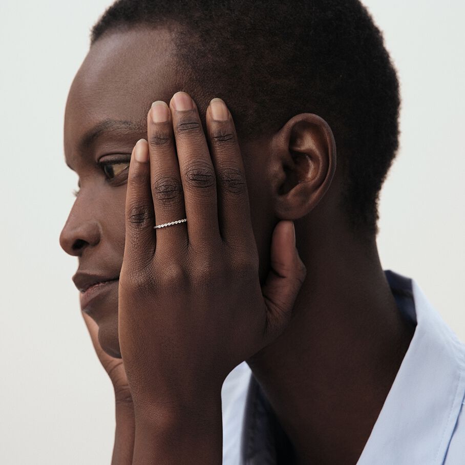 Bague fine BELOVED - Cristal / Argenté 02220490-136-52 | Agatha