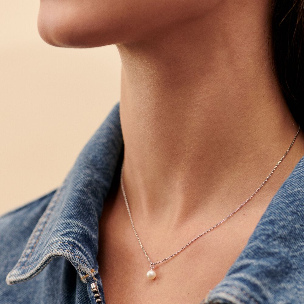 Collier ras du cou PERLYS - Perle / Argenté 02620627-293-TU | Agatha