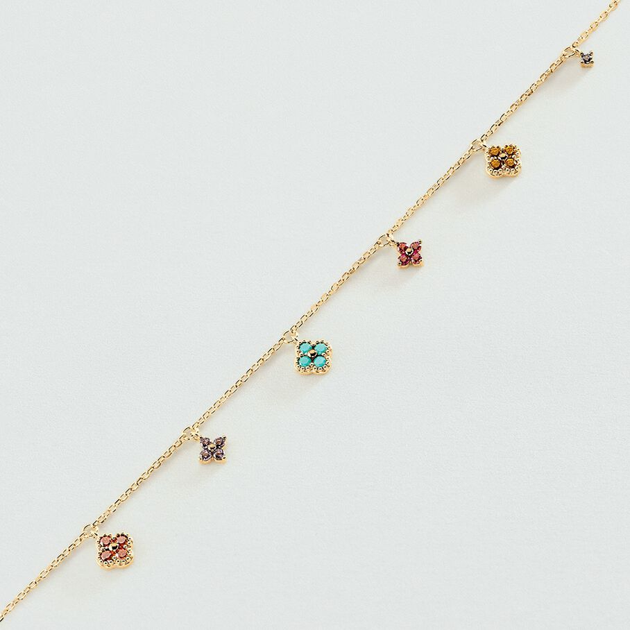 Bracelet souple BELOVED - Multicolore / Doré 02490073-256-TU | Agatha