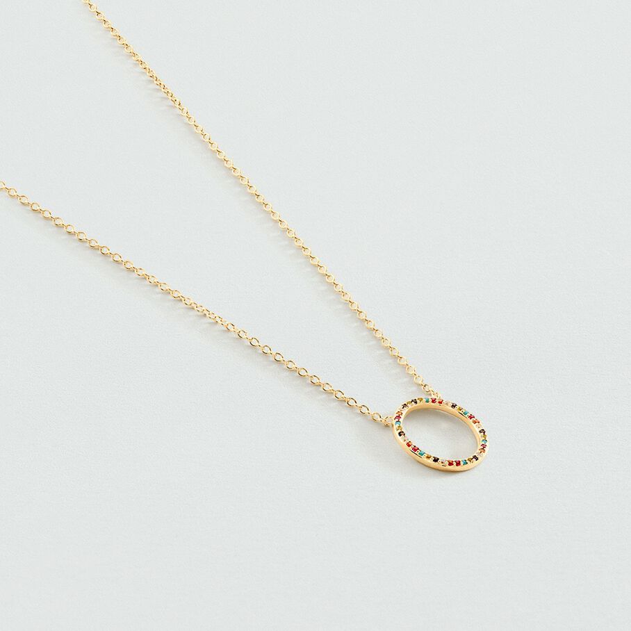 Collier ras du cou RAINBOW - Multicolore / Doré 02690045-256-TU | Agatha