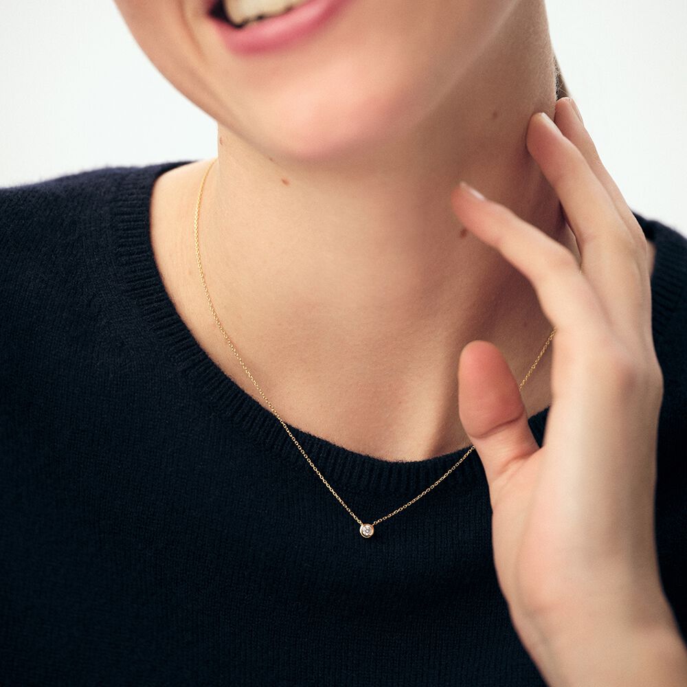 Collier ras du cou BRILLANT - Cristal / Doré 02690037-137-TU | Agatha