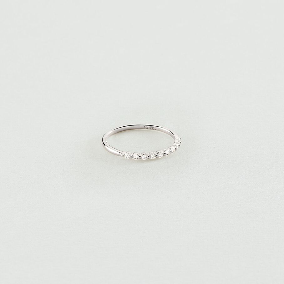Bague fine BELOVED - Cristal / Argenté 02220490-136-52 | Agatha