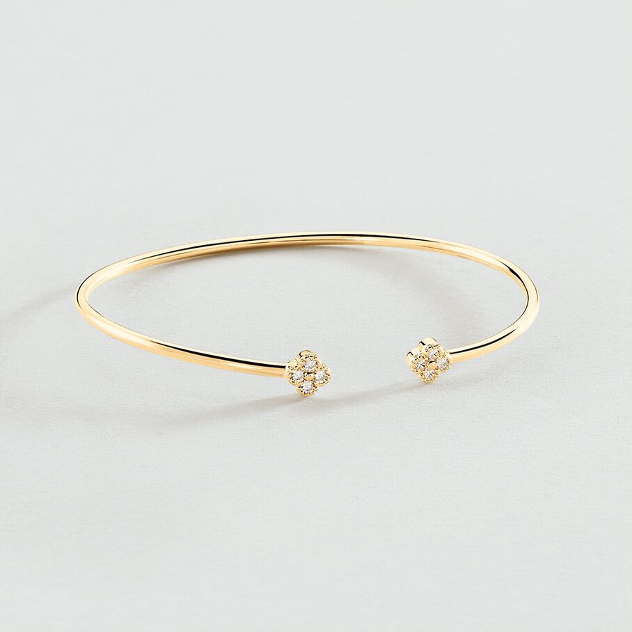 Jonc BELOVED - Cristal / Doré 02490074-137-TU | Agatha